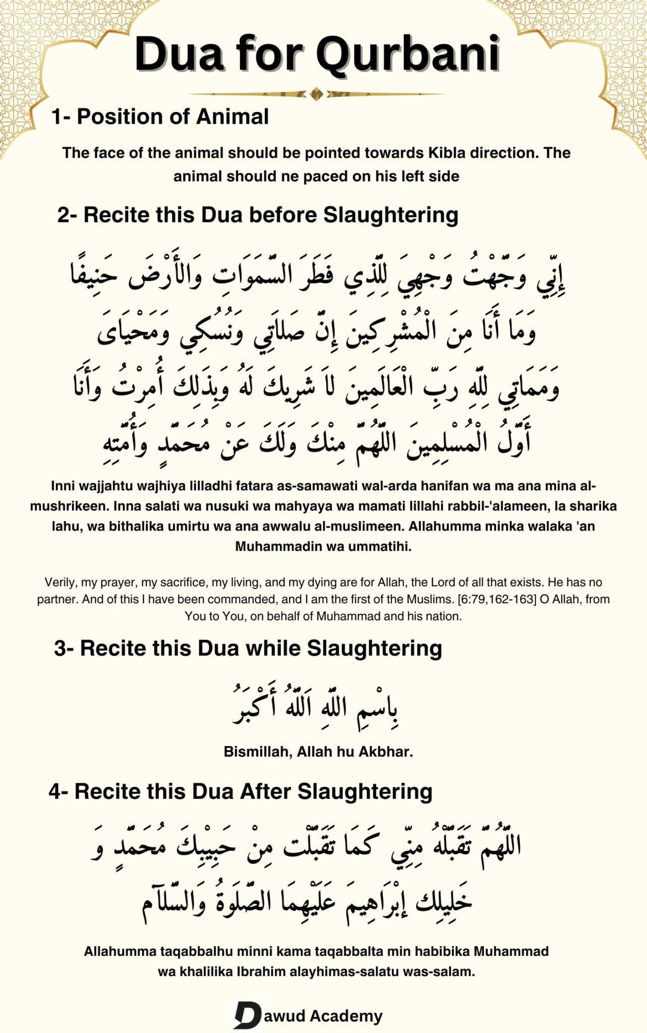 Best Dua For Qurbani To Recite Before Slaughtering Animal