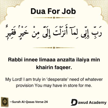 The Best Dua For Job From Holy Quran (English+Arabic)
