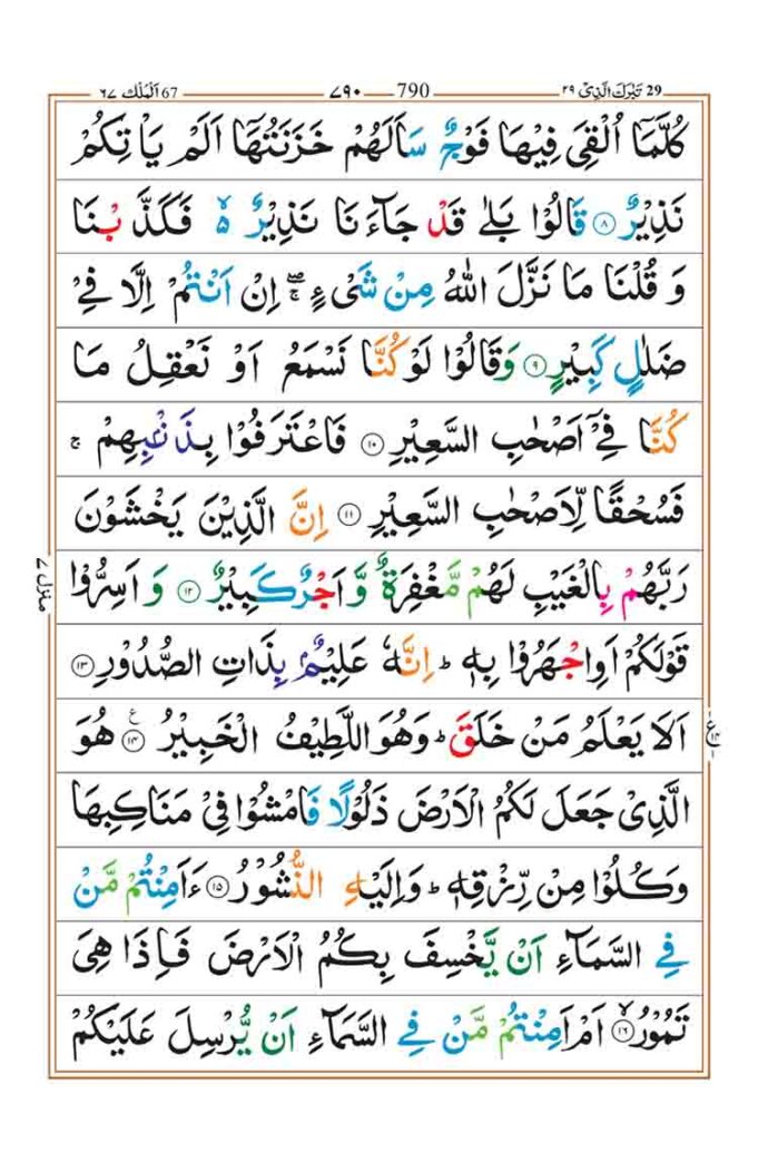 Surah Mulk PDF In Arabic With English Transliteration, Translation