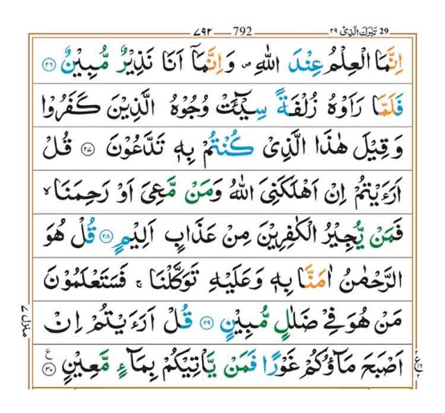 Surah Mulk PDF In Arabic With English Transliteration, Translation